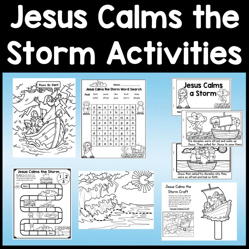 Jesus Calms the Storm Activities {craft, Coloring Page, Storybook ...