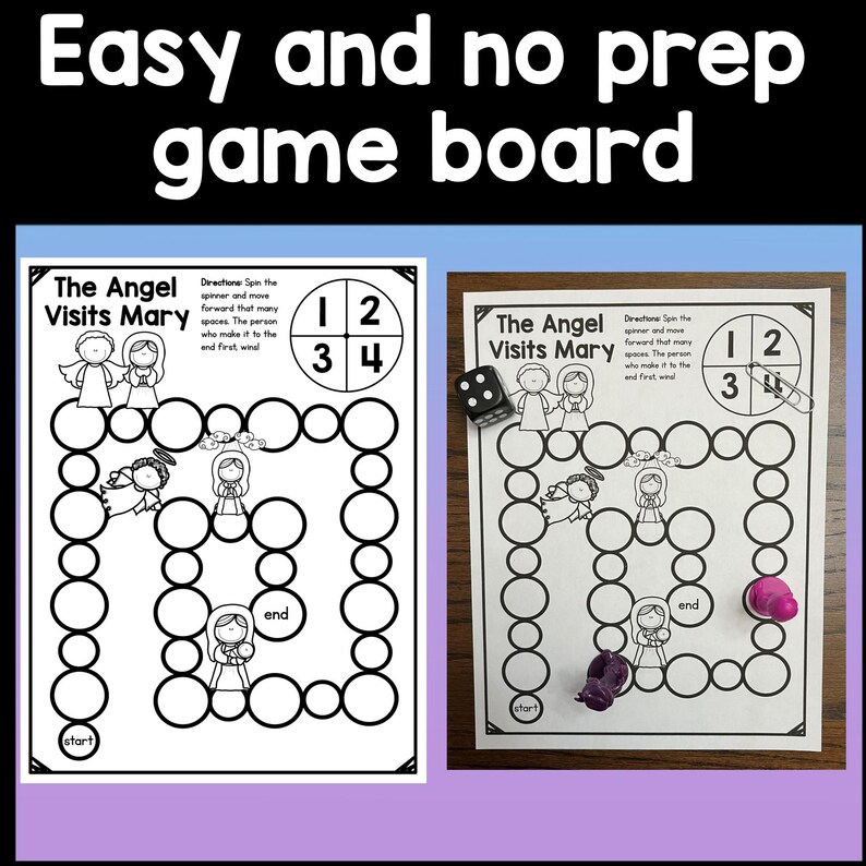 The Angel Gabriel Visits Mary Activities {craft, Coloring Page, Story ...