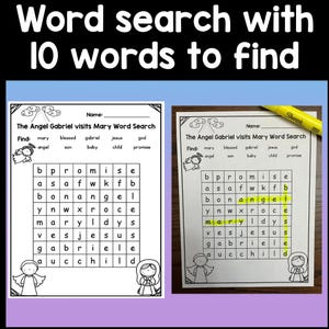 The Angel Gabriel Visits Mary Activities {craft, Coloring Page, Story ...