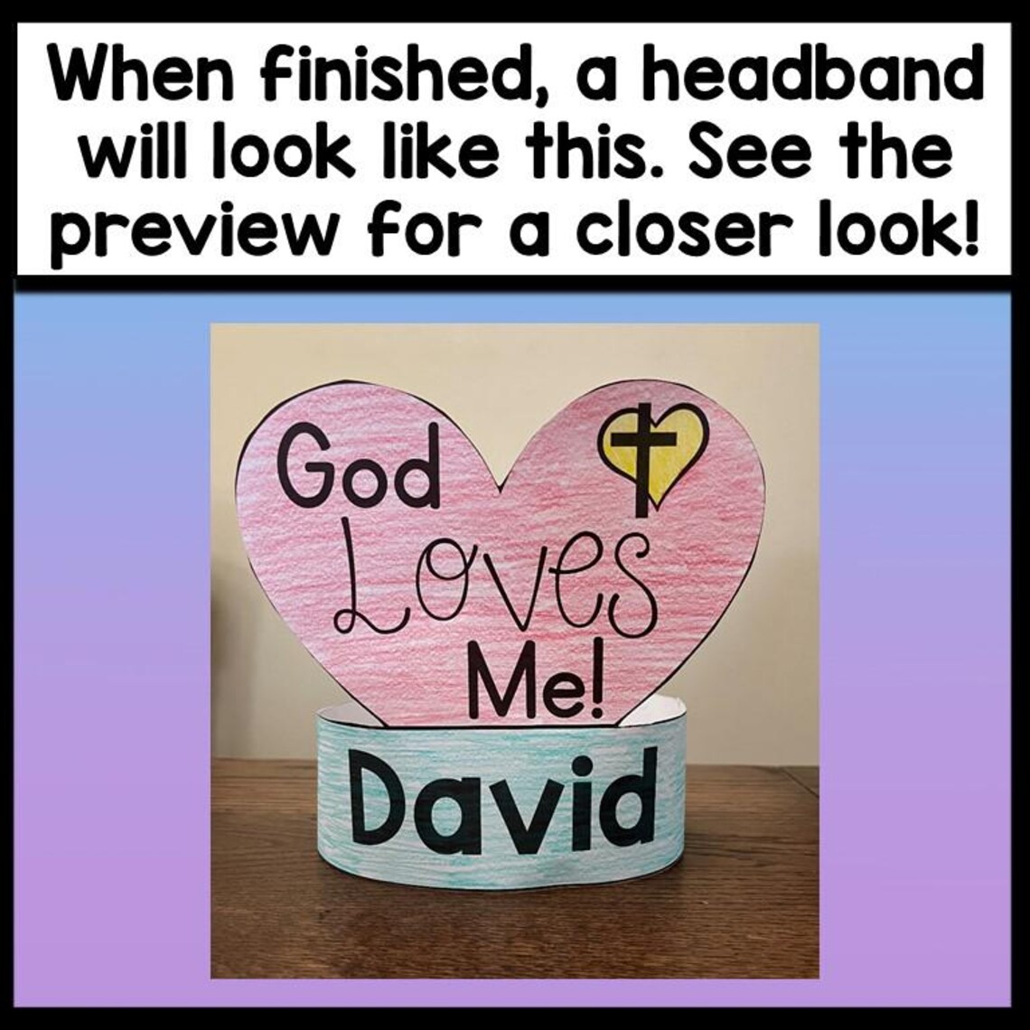 God Loves Me & Jesus Loves Me Religious Crowns | Christian Valentine's ...