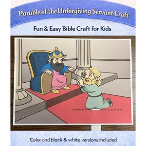 The Parable of the Unforgiving Servant Craft | Christian Kid Craft ...