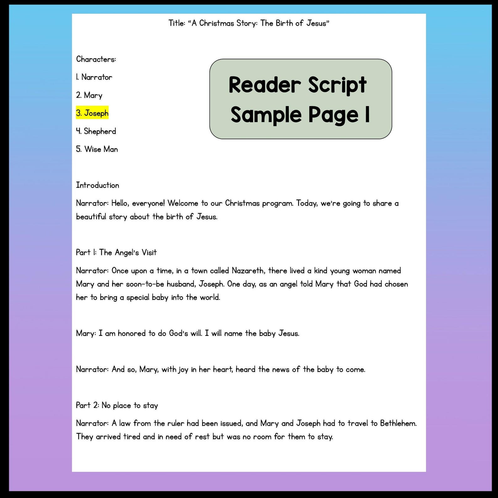 The Nativity Play for Kids {8 Plays for 5-12 Readers} Children's ...