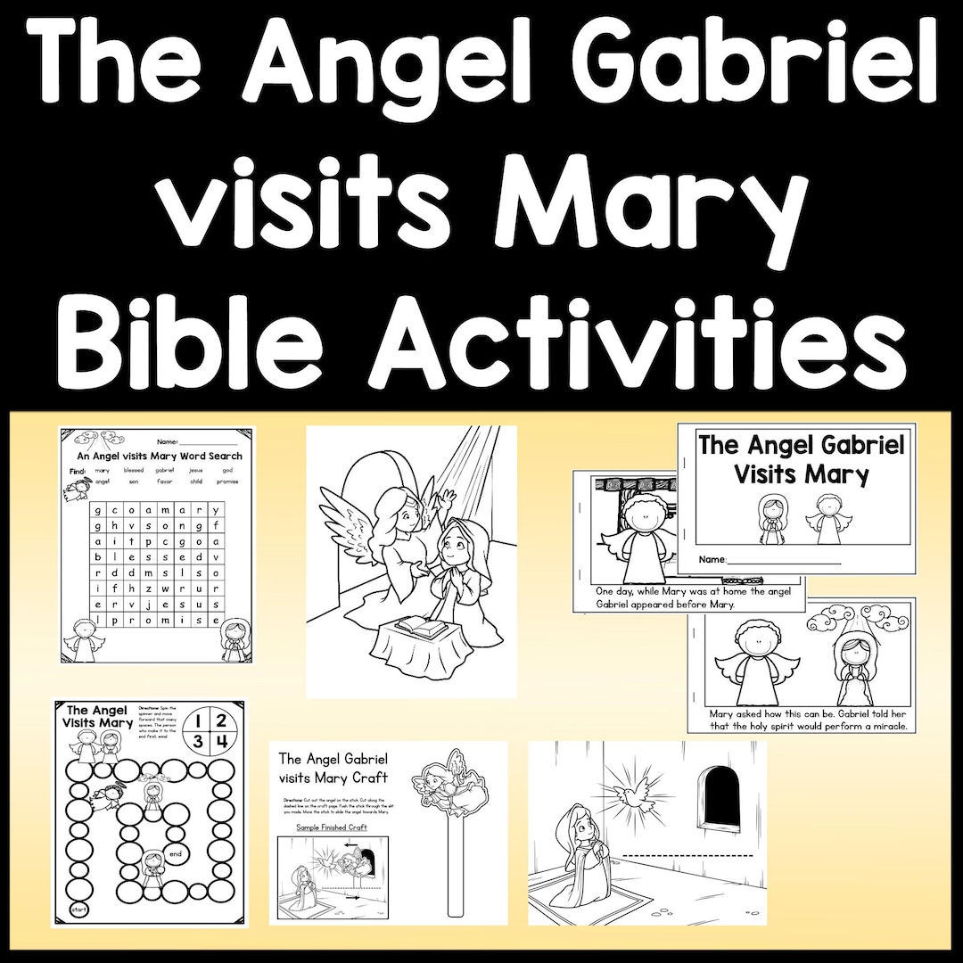 The Angel Gabriel Visits Mary Activities {craft, Coloring Page, Story ...