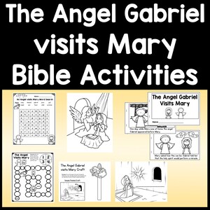The Angel Gabriel Visits Mary Activities {craft, Coloring Page, Story ...