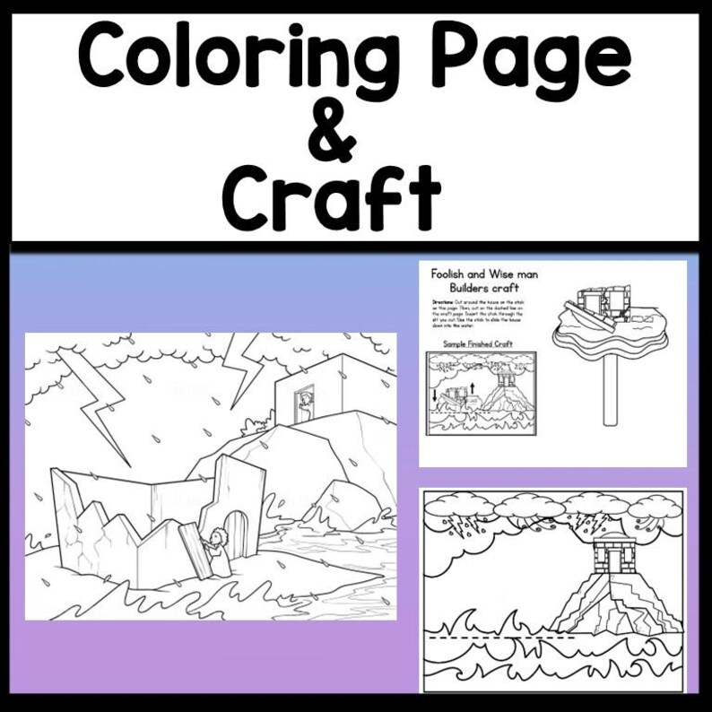 The Parable of the Wise and Foolish Builders Activities {craft ...