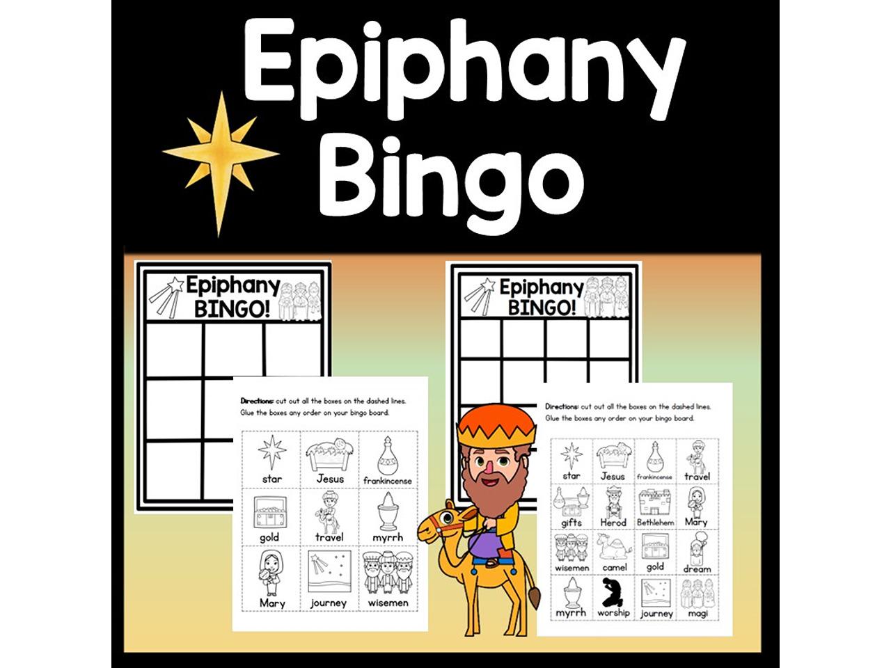 Epiphany Bingo Activity 3x3 and 4x4 Bingo Boards Christian Christmas ...