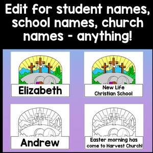 Christian Easter Crowns for Kids With 6 Religious Easter Sayings {color ...