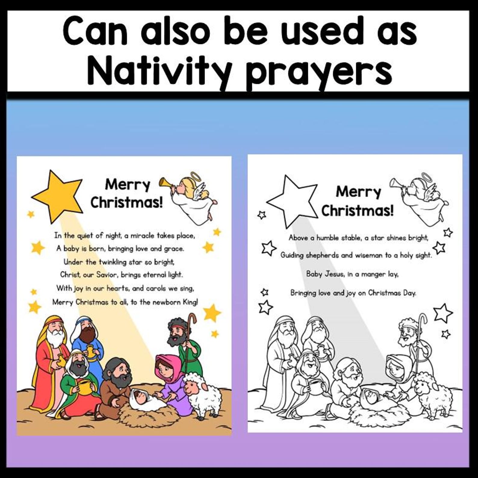 Nativity Poems for Kids {6 Easy to Read Poems in Color and B/W ...