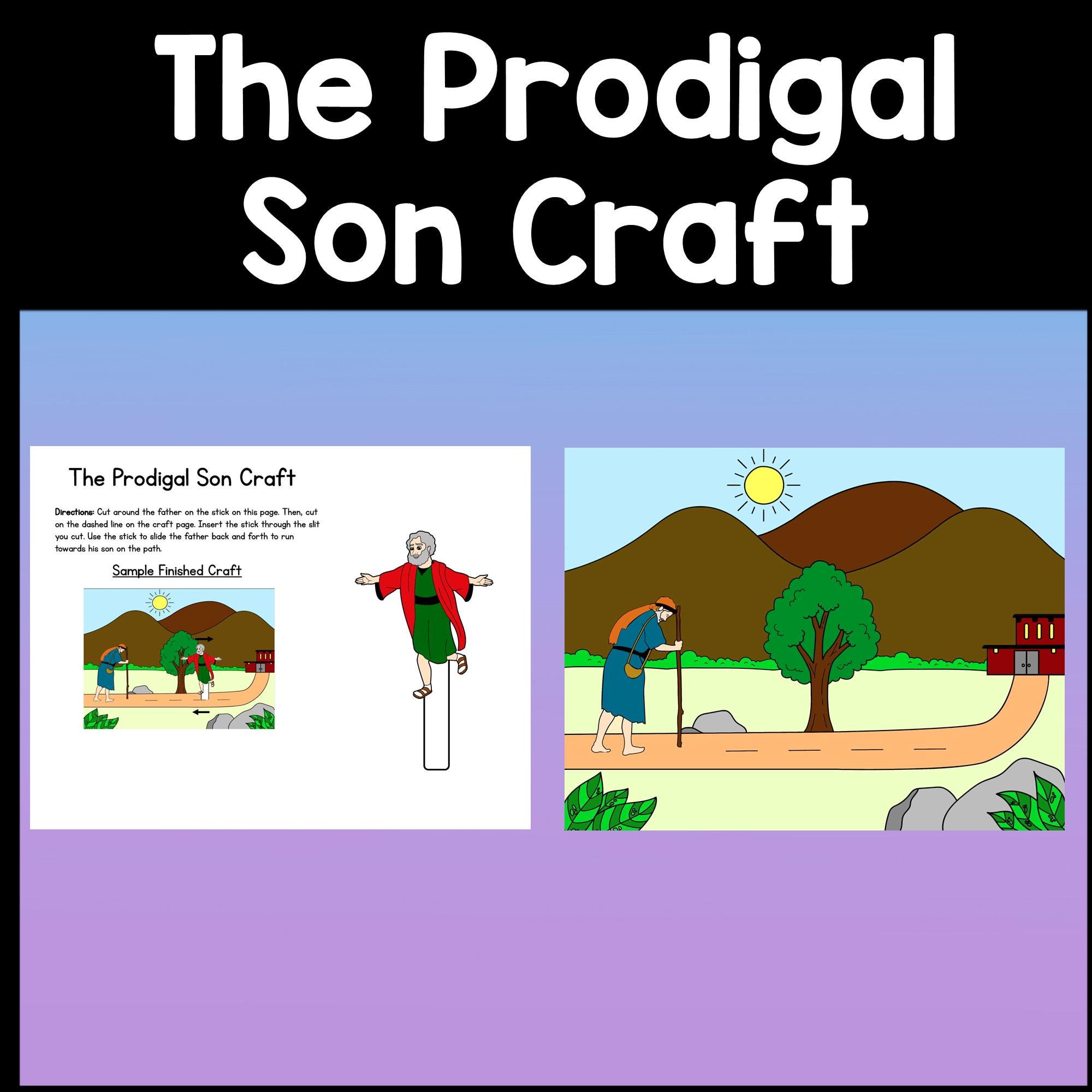 The Parable of the Prodigal Son Craft for Kids {comes in Color and B/W ...