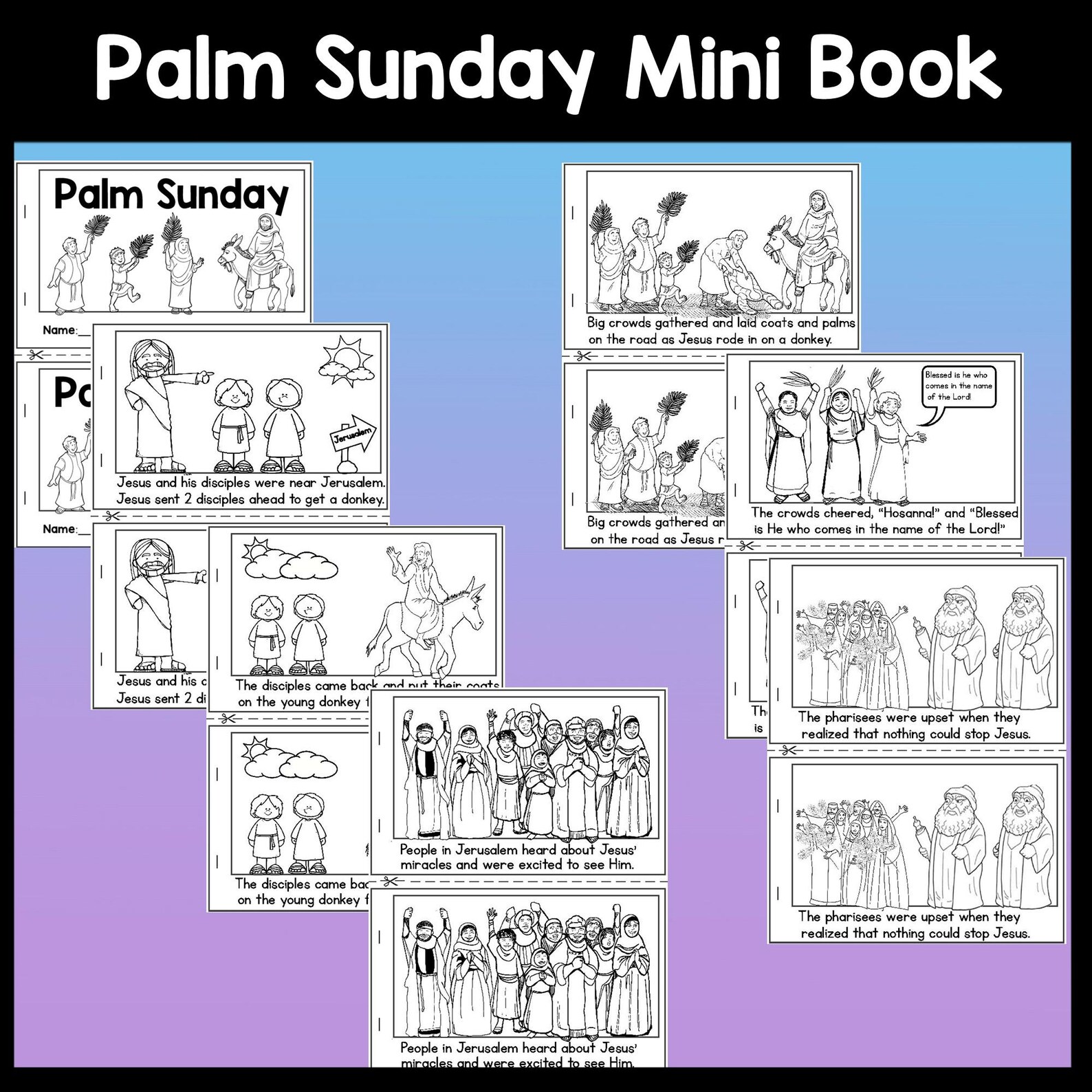 Palm Sunday Activities for Kids {craft, Coloring Page, Story Book ...