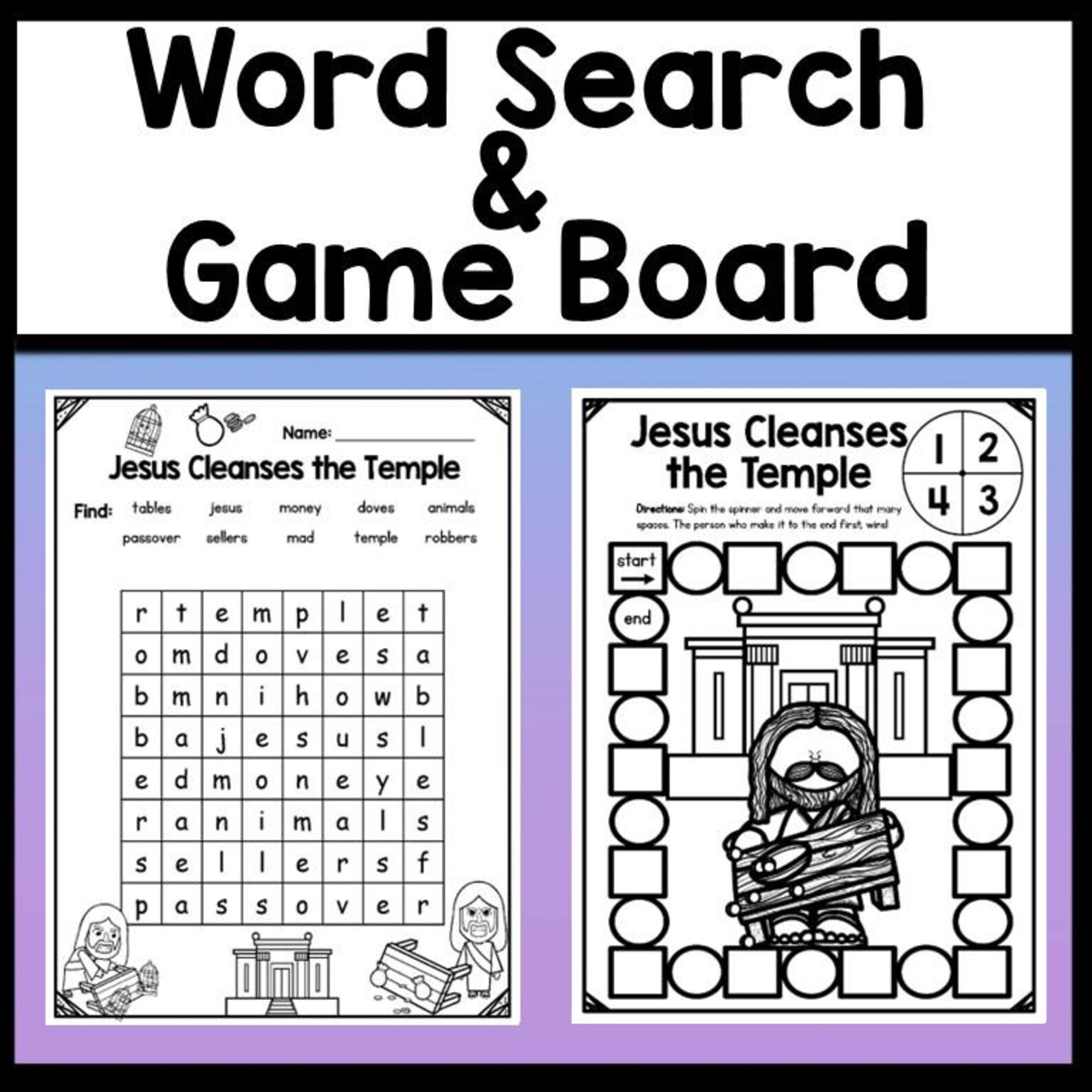 Jesus Cleanses the Temple Activities! {coloring Page, Craft, Storybook ...