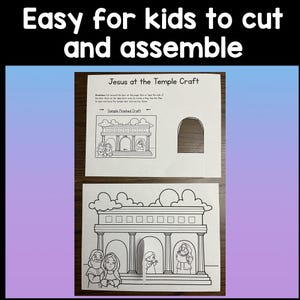 Young Jesus in the Temple Craft {color and B/W!} Sunday School Craft ...