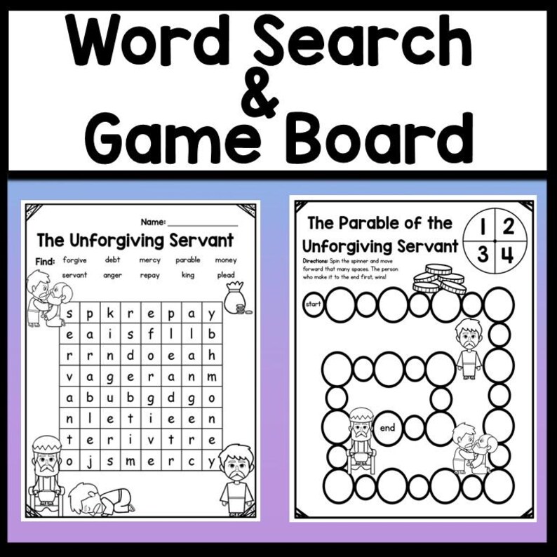 The Parable of the Unforgiving Servant {5 Activities!} Parables of ...