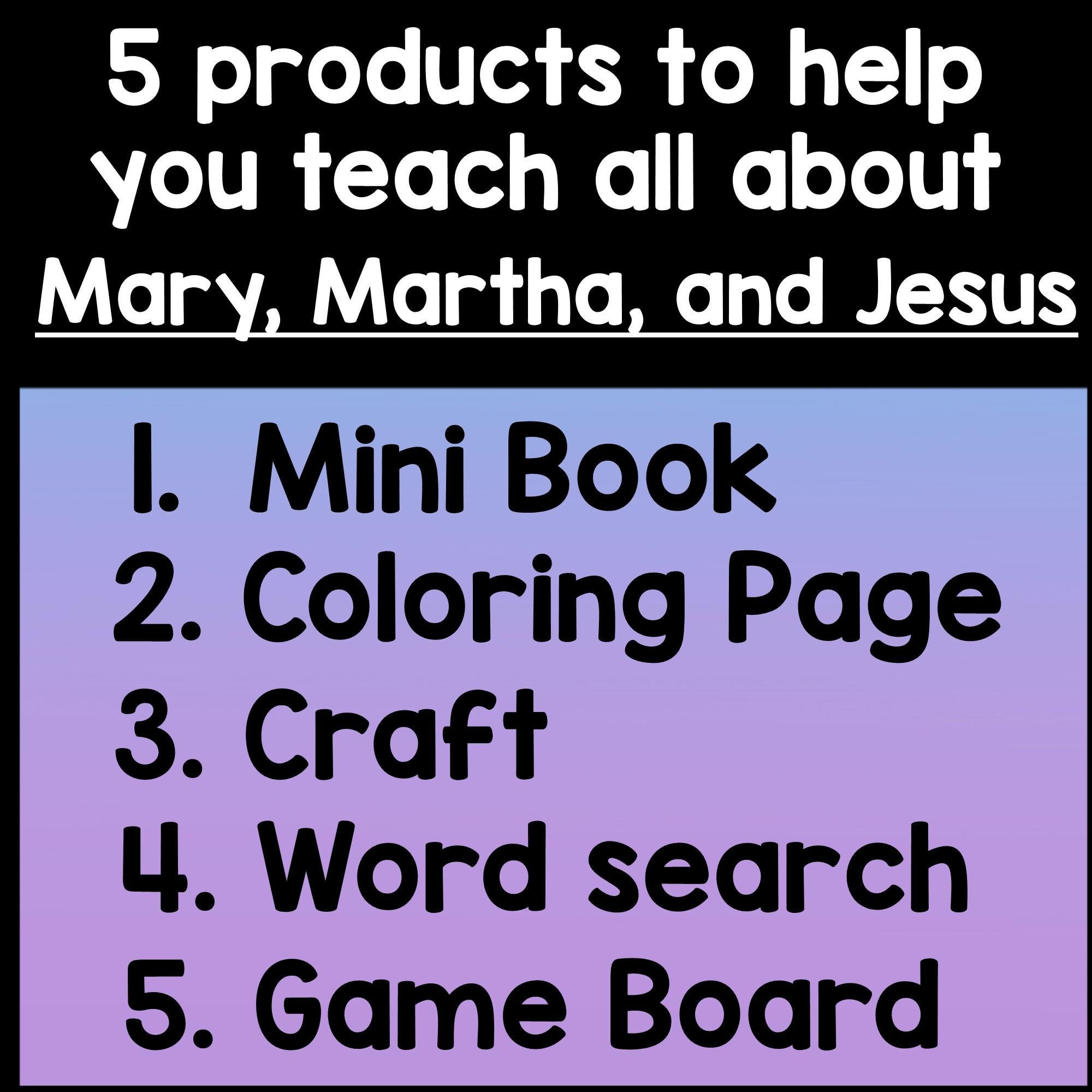 Mary and Martha With Jesus Activities {craft, Coloring Page!} Sunday ...