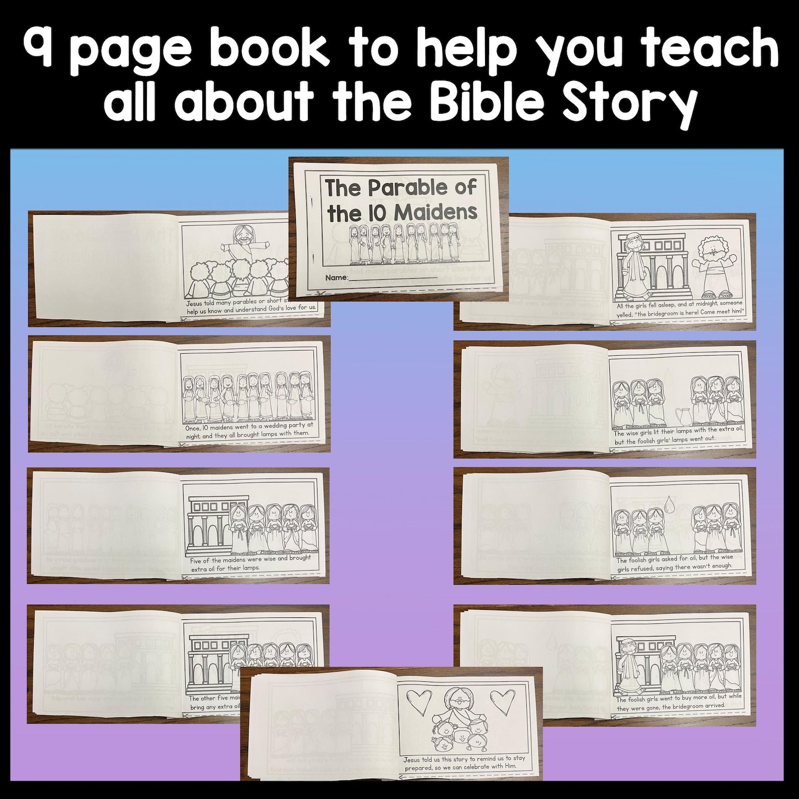 The Parable of the 10 Maidens or Virgins Activities! {craft, Coloring ...