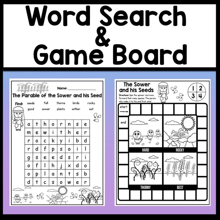 The Parable of the Sower Activities craft, Coloring Page, Story Book ...