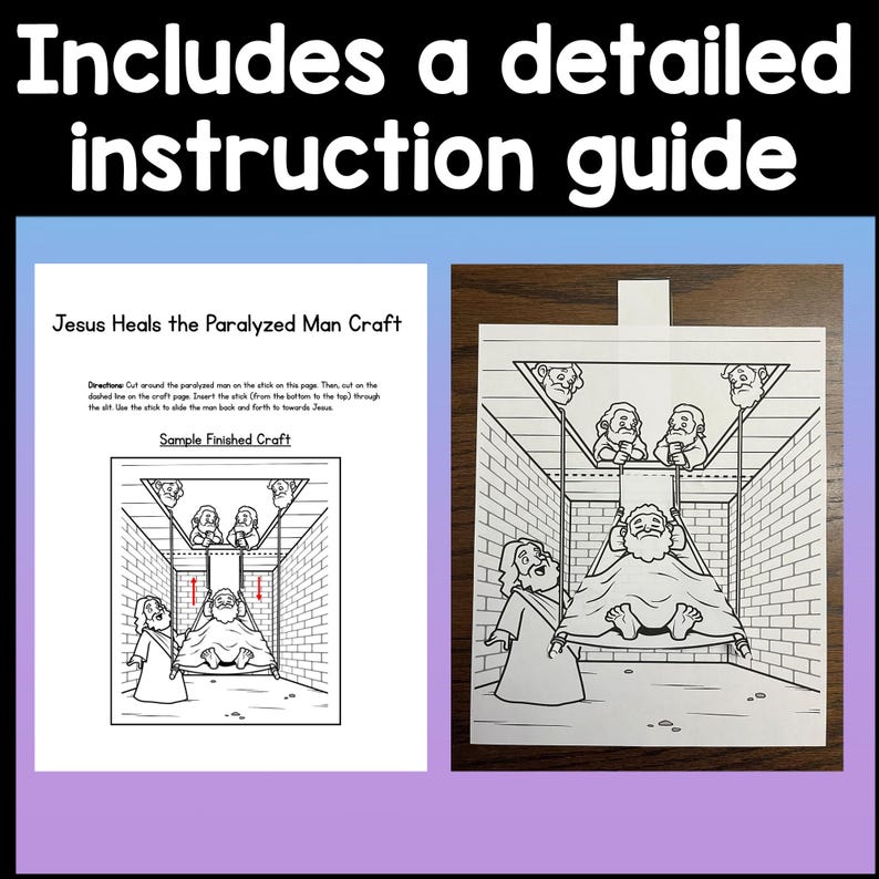 Jesus Heals the Paralyzed Man Activities {5 Activities Coloring Page ...