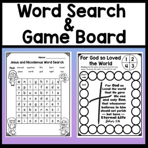 Jesus and Nicodemus Activities {craft, Coloring Page} | John 3:16 | for ...