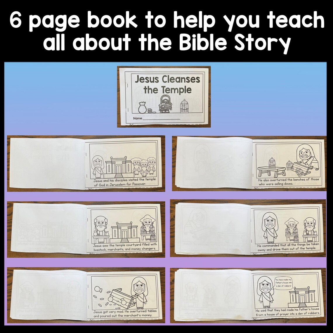 Jesus Cleanses the Temple Activities! {coloring Page, Craft, Storybook ...