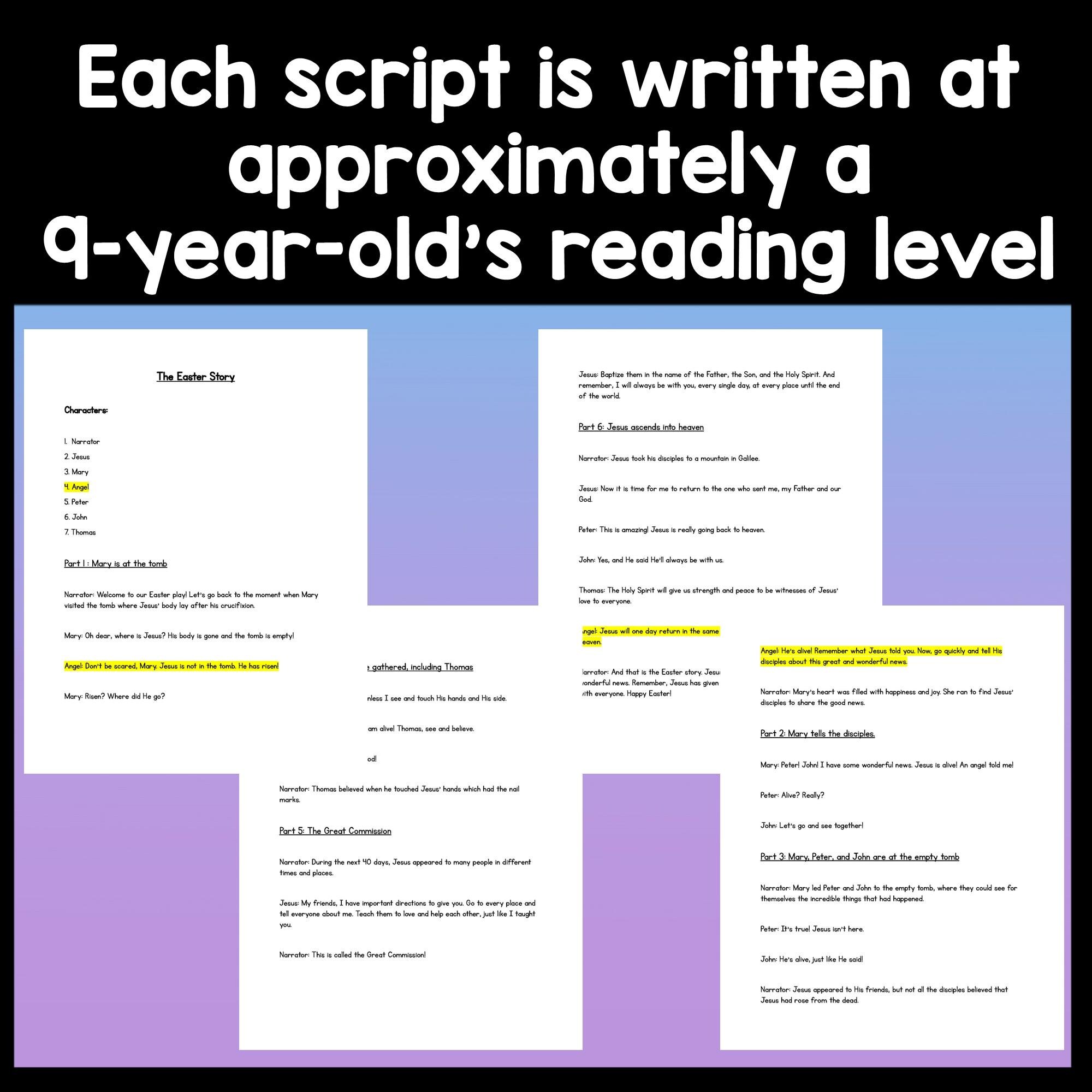 Easter Readers Theater Script | Christian Easter Play | Resurrection of ...