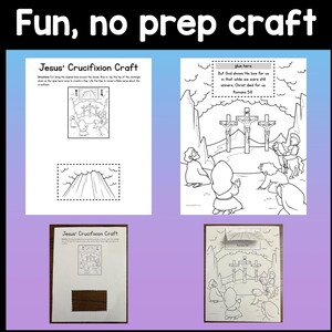 Jesus is Crucified Activities + Craft & Coloring Page! | Crucifixion of ...