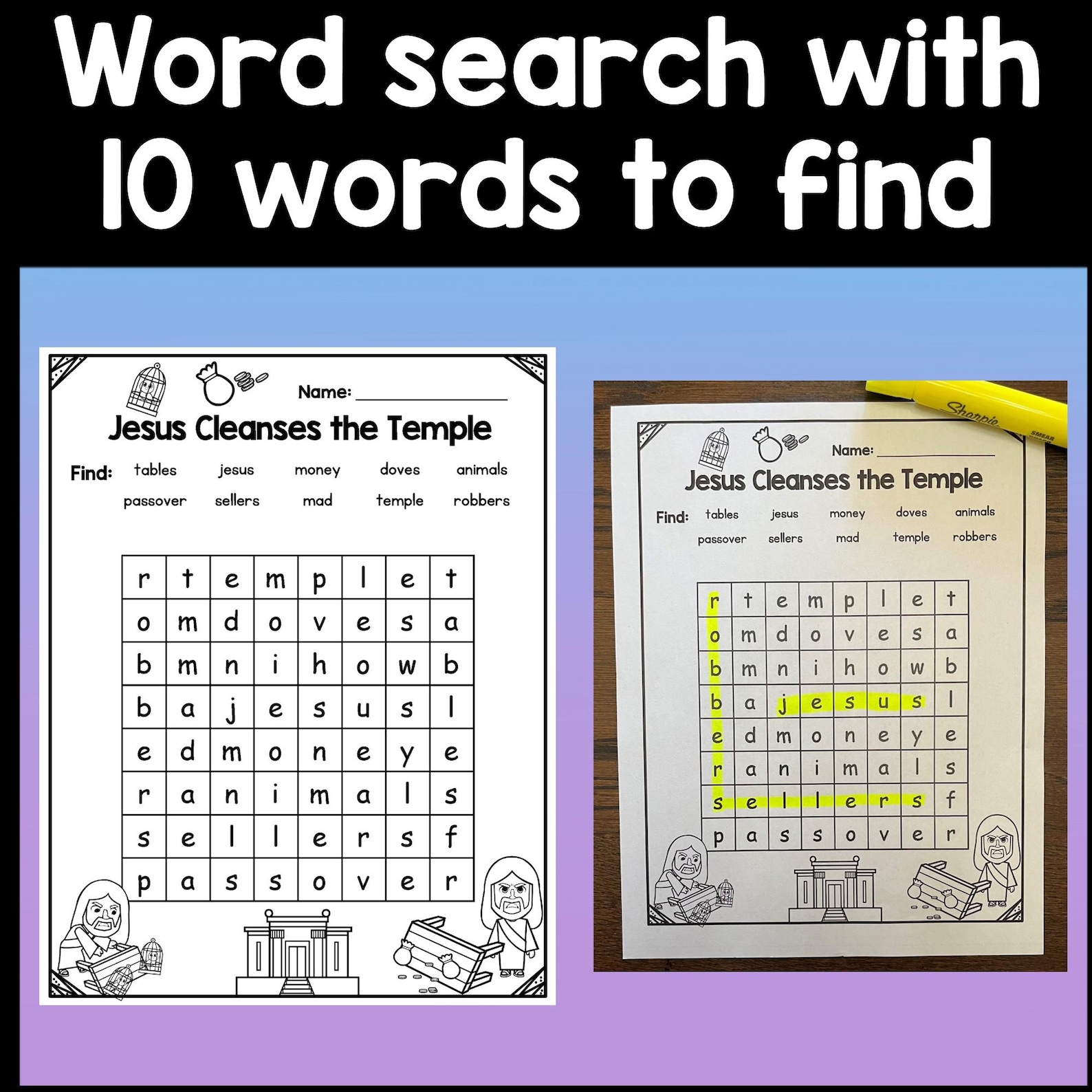 Jesus Cleanses the Temple Activities! {coloring Page, Craft, Storybook ...