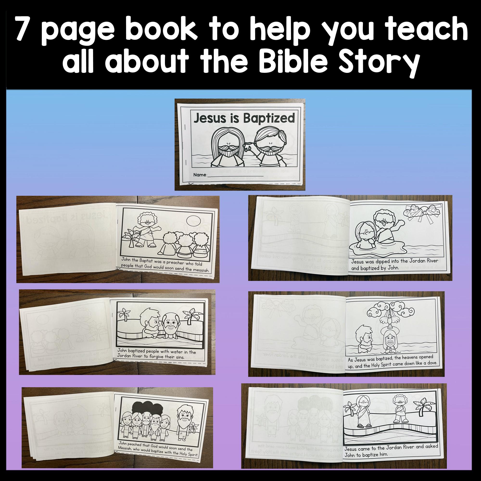 Baptism of Jesus for Kids {craft, Coloring Page, Story Book} Jesus is ...