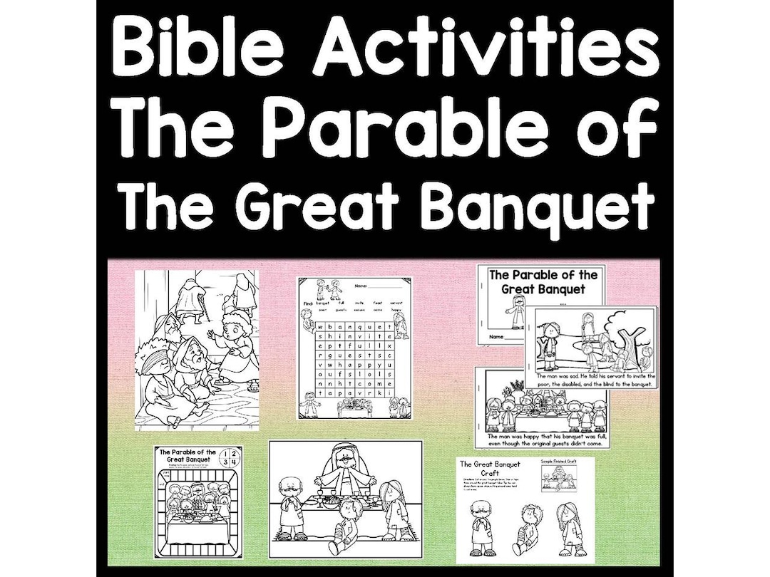 The Parable of the Great Banquet Activities! {craft, Coloring Page ...