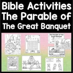 The Parable of the Great Banquet Activities! {craft, Coloring Page ...