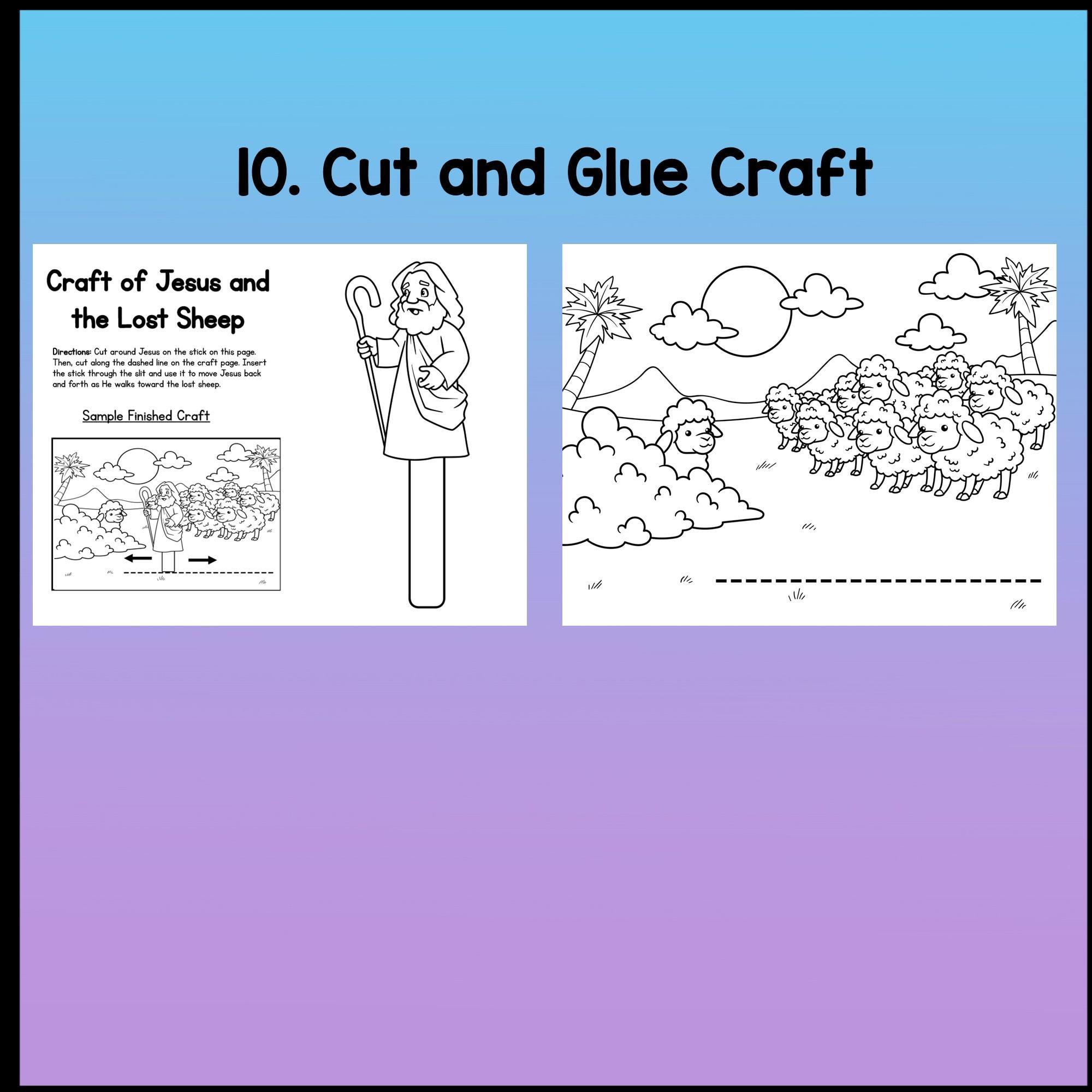 The Parable of the Lost Sheep Activities {printables, Craft, Coloring ...