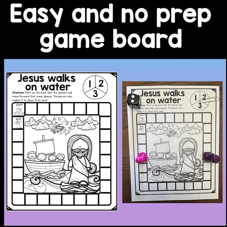 Jesus Walks on Water Activities {craft, Coloring Page} Bible Story ...