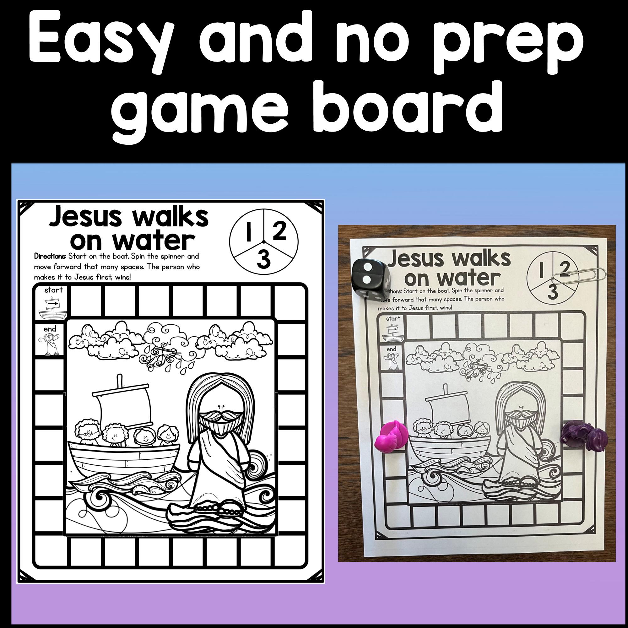 Jesus Walks on Water Activities {craft, Coloring Page} Bible Story ...