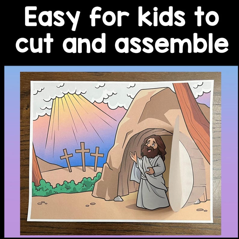 Jesus is Risen Easter Craft | Jesus and the Tomb Craft | Preschool ...