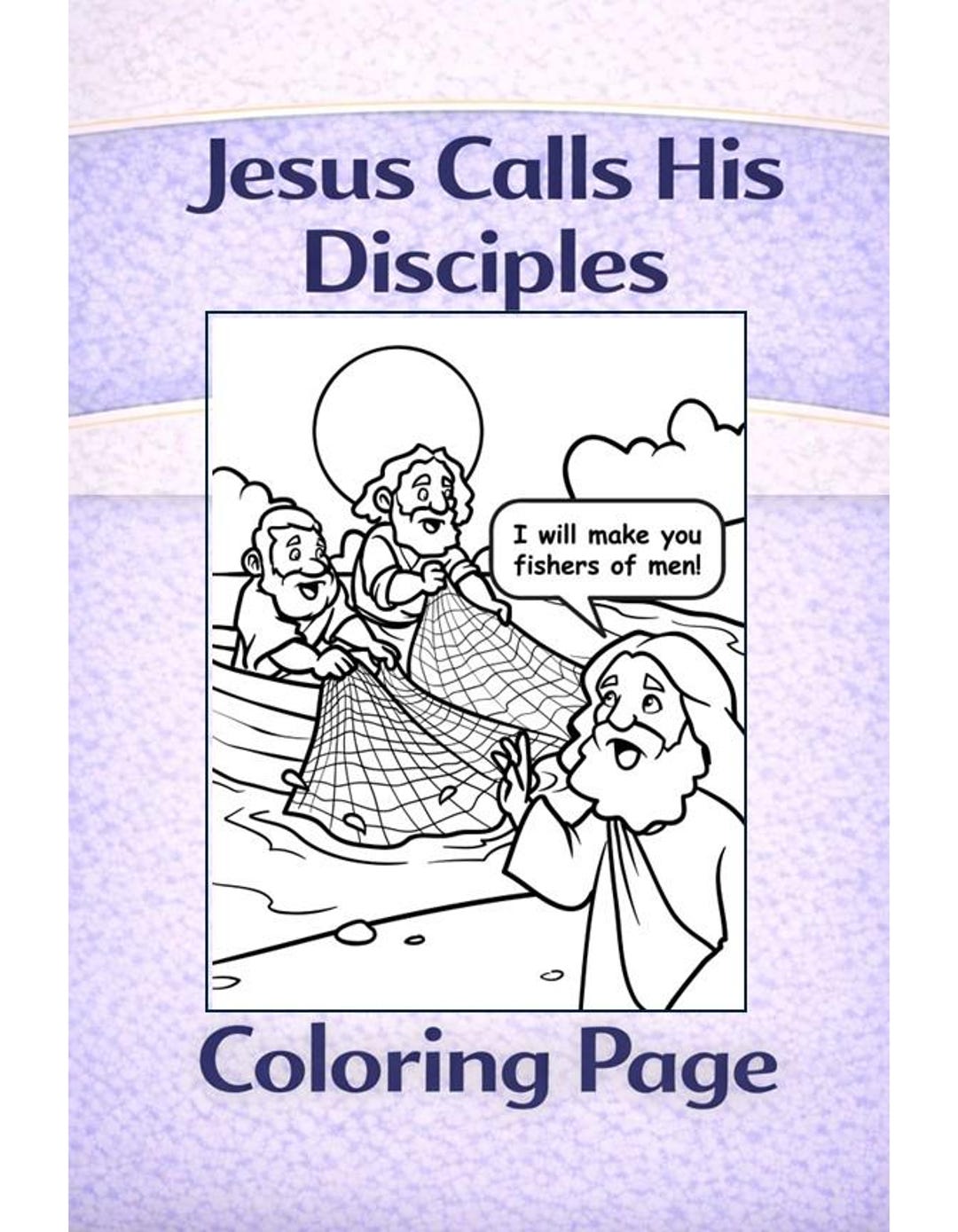Jesus Calls His Disciples Coloring Page | Bible Coloring Page | Church ...