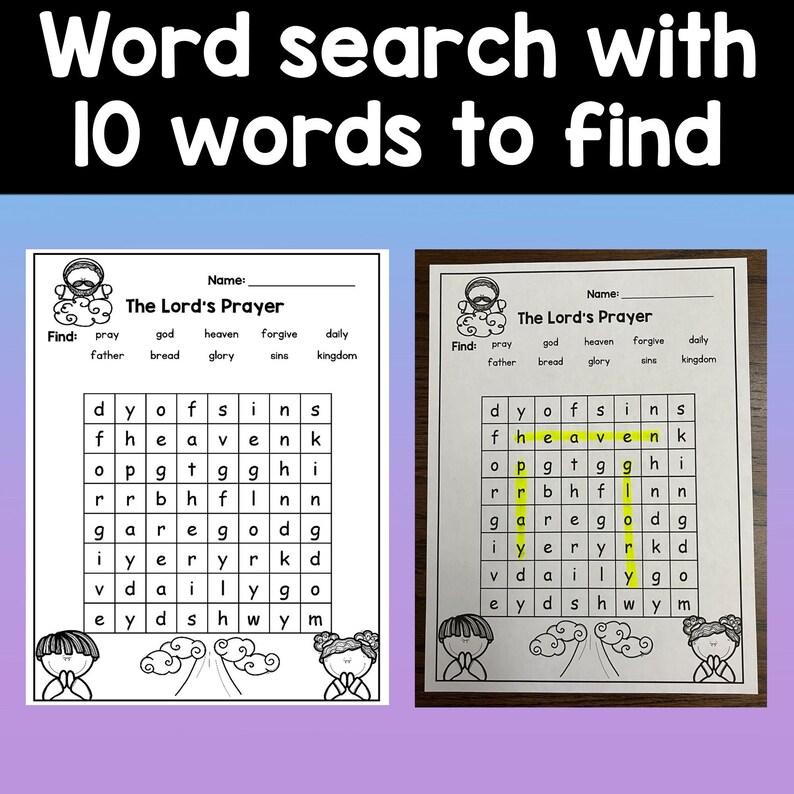 The Lords Prayer Activities {5 Activities!} Our Father Prayer ...