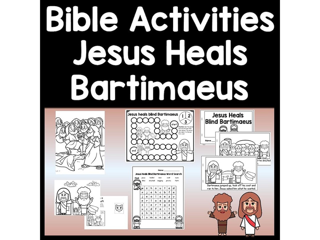 Jesus Heals Blind Bartimaeus Activities {craft, Coloring Page ...