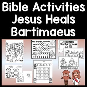 Jesus Heals Blind Bartimaeus Activities {craft, Coloring Page ...