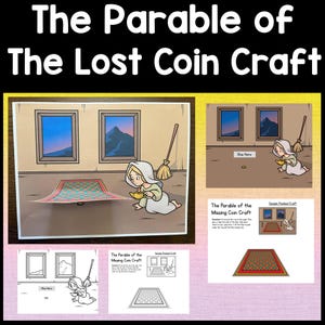 The Parable of the Lost Coin {color and B/W!} Christian Kid Craft ...