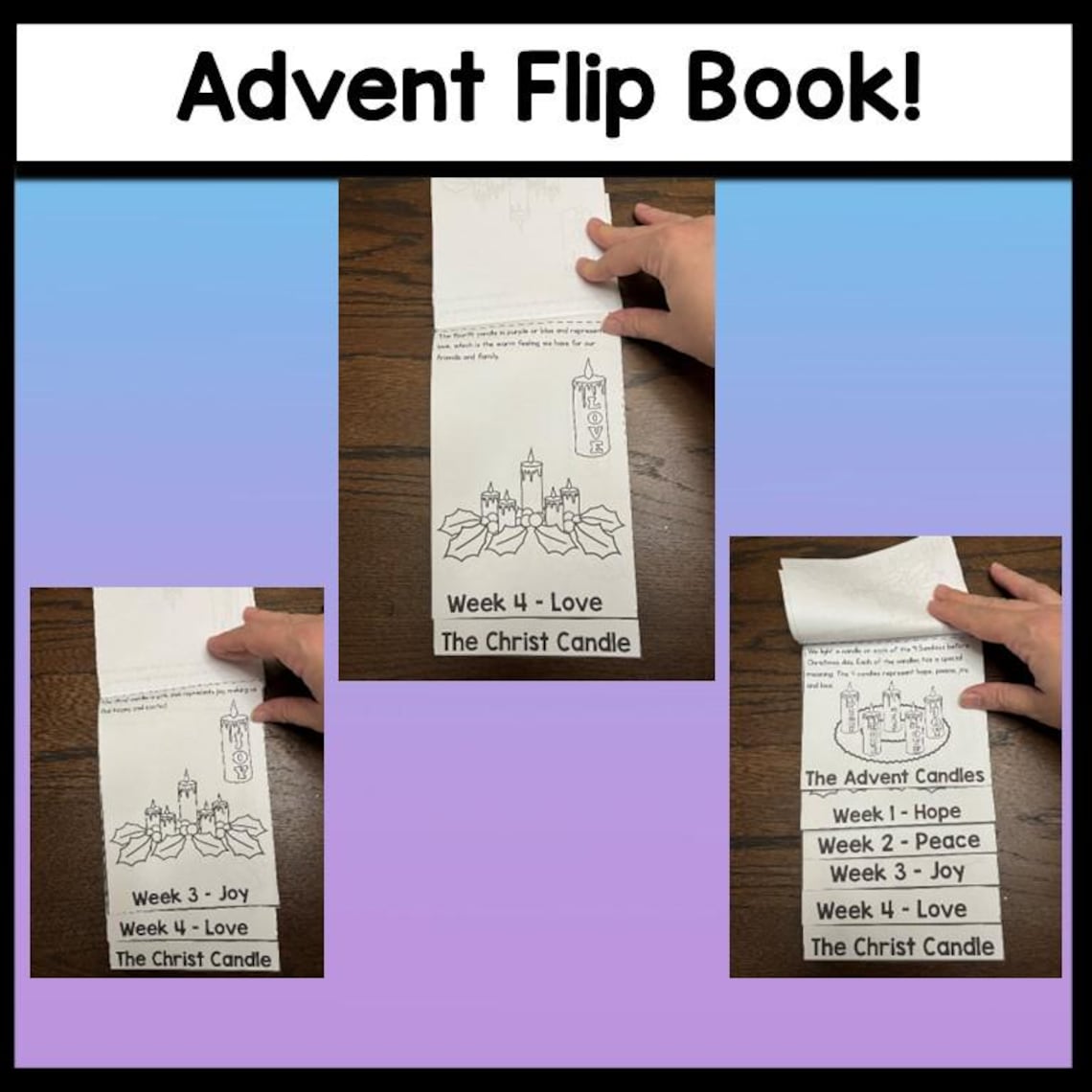 Advent Flip Book - 8 Pages! Easy Formatting and Assembly, Advent Craft ...