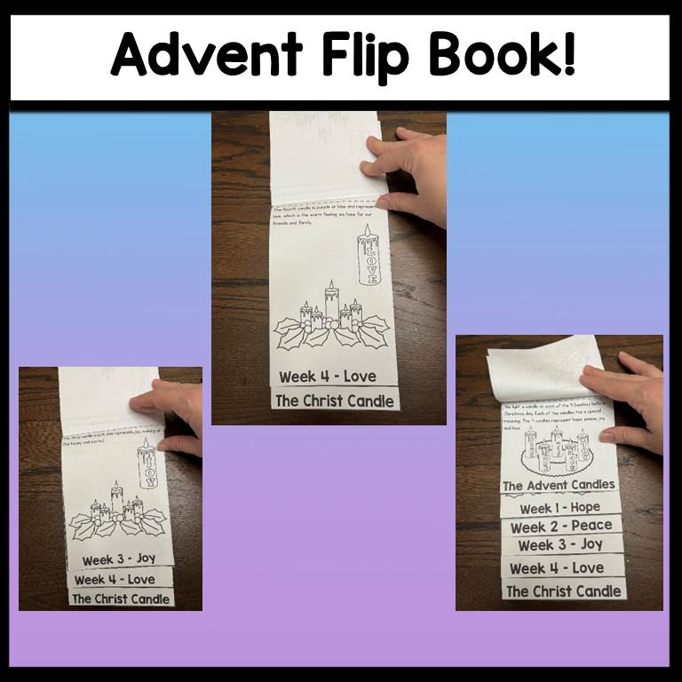 Advent Flip Book - 8 Pages! Easy Formatting and Assembly, Advent Craft ...