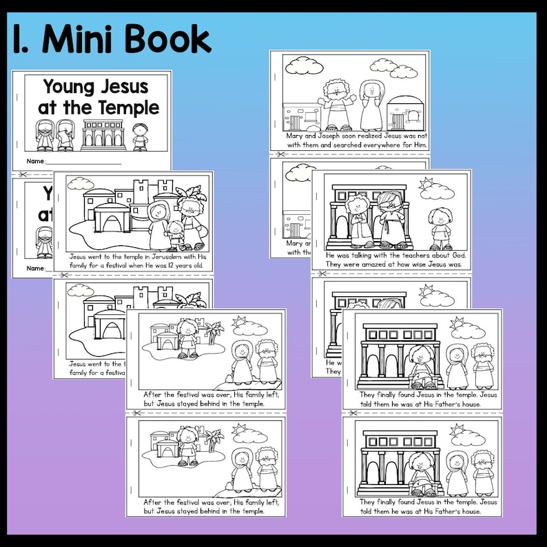 Young Jesus in the Temple Sunday School Kid Activities {10 Products ...