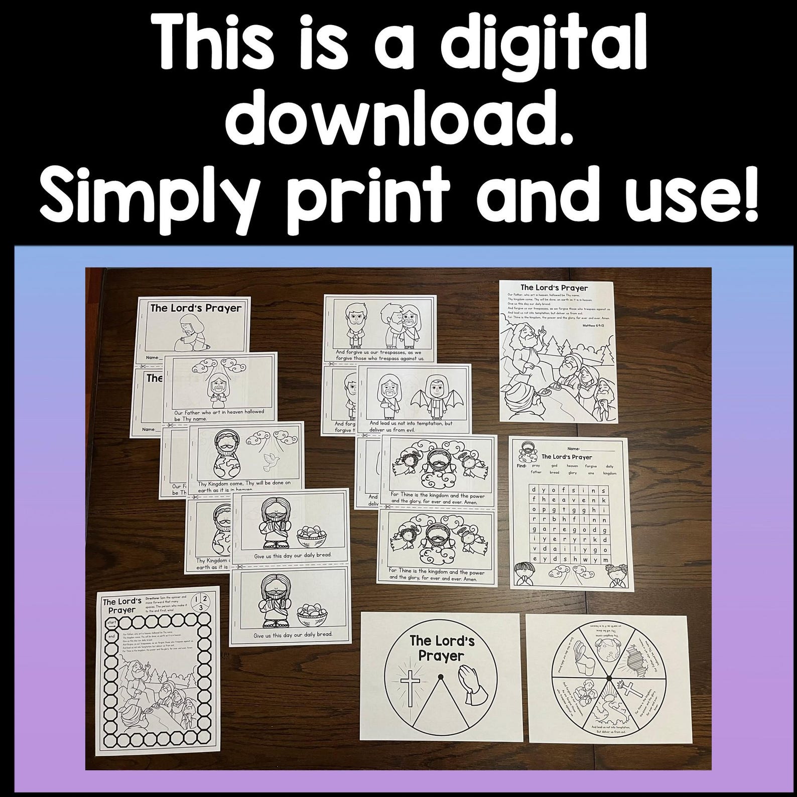 The Lords Prayer Activities {5 Activities!} Our Father Prayer ...