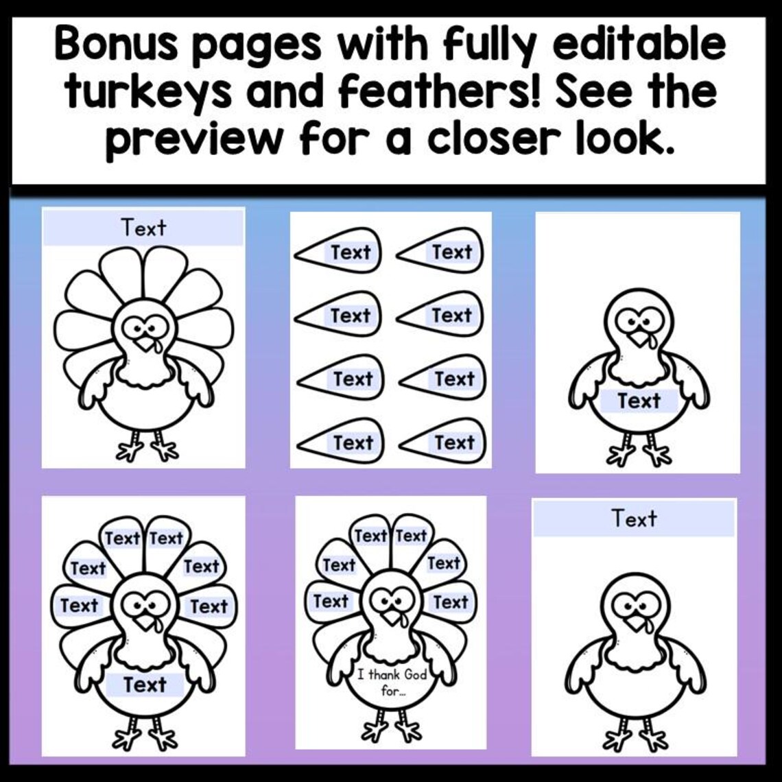 Christian Thanksgiving Craft, Thanksgiving Printable Craft, Kids ...