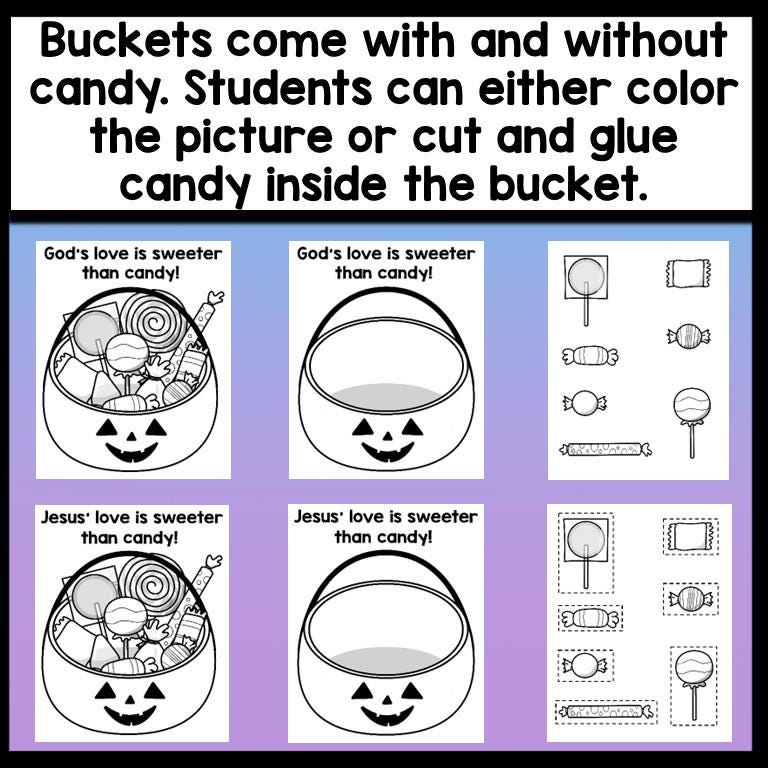 Halloween Christian Craft - Editable! {god/jesus is Sweeter Than Candy ...