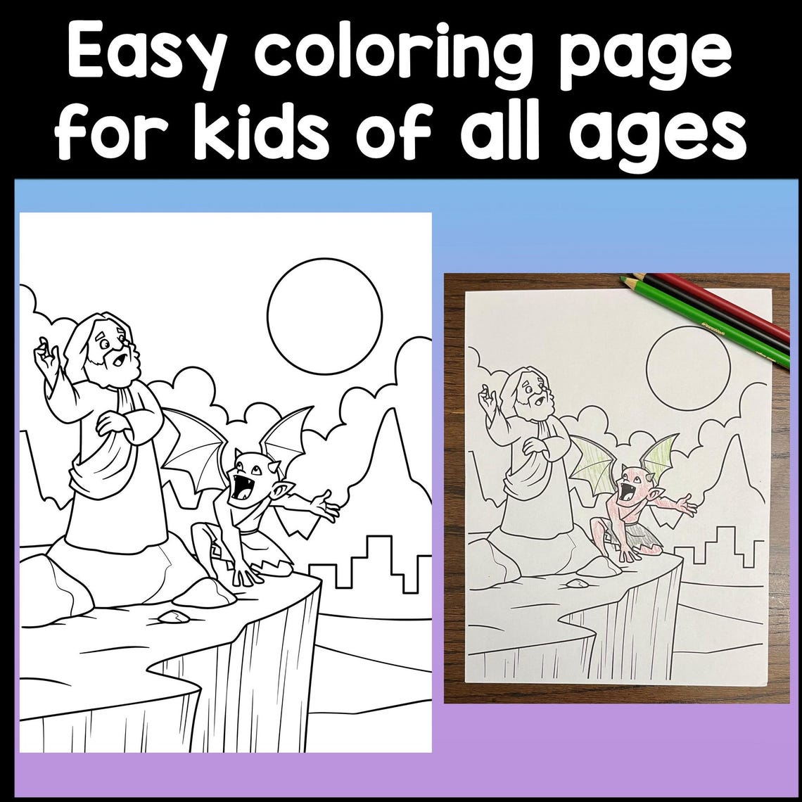 Jesus is Tempted by Satan Activities! {craft, Coloring Page, Story Book ...