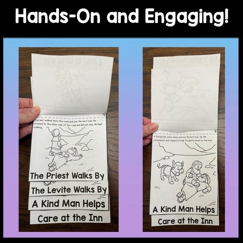 The Parable of the Good Samaritan Flip Book Craft | Bible Story ...