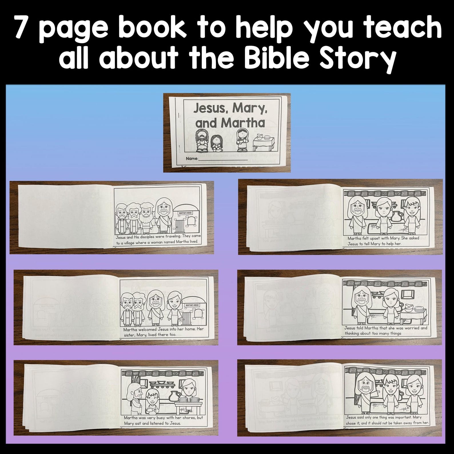 Mary and Martha With Jesus Activities {craft, Coloring Page!} Sunday ...