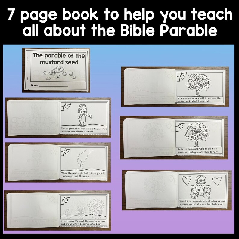The Parable of the Mustard Seed Activities {craft, Coloring Page} Jesus ...