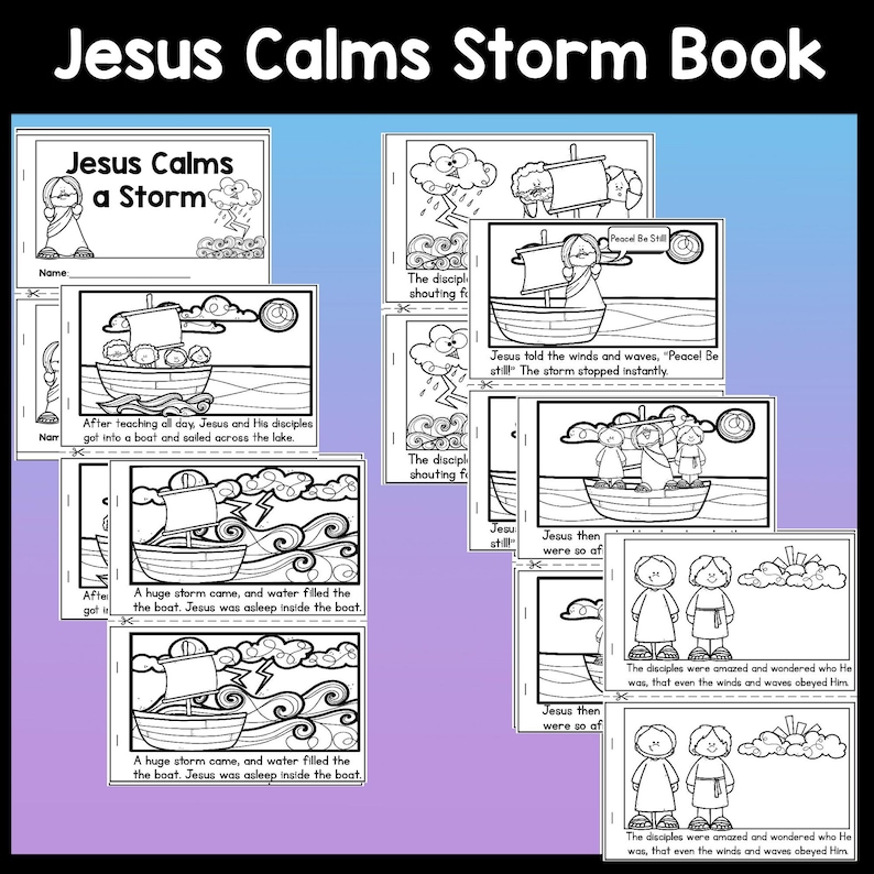 Jesus Calms the Storm Activities {craft, Coloring Page, Storybook ...