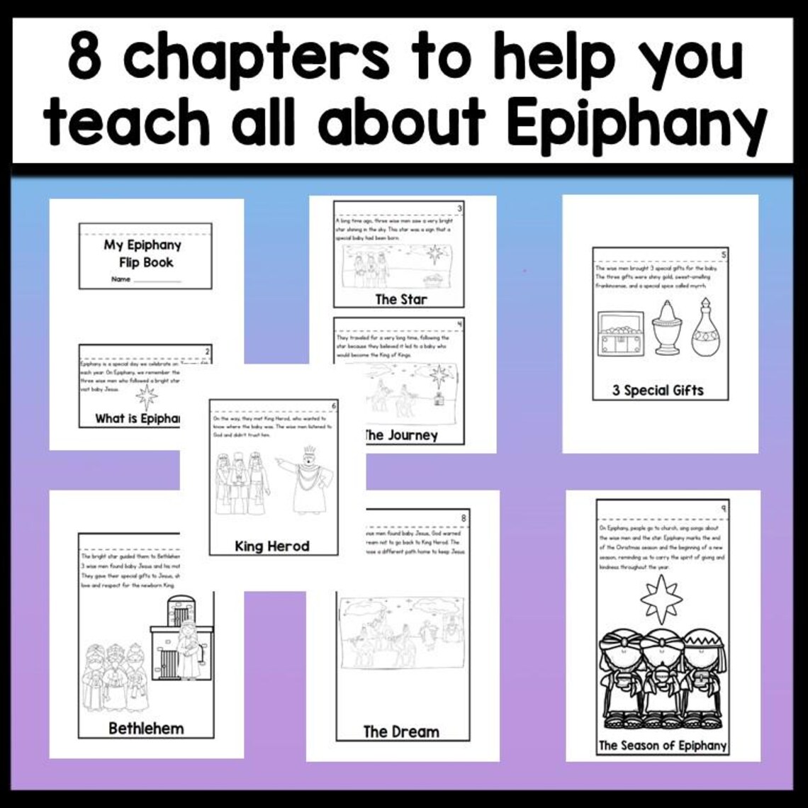 Epiphany Flip Book - 8 Pages! Easy Formatting & Assembly {epiphany ...